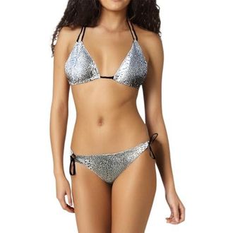 Generic Ensembles de bikini pour femme taille haute deux pi&egrave;ces maillot de bain dos nu push-up col en V maillot de bain de plage rembourr&eacute; vacances v&ecirc;tements 