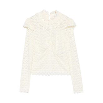 Farm Rio Spitzenbluse - - Blouses & Shirts - Damen - Wei&szlig; - L