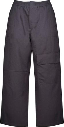 Maison Kitsun&eacute; Pantalon cargo &eacute;lastiqu&eacute; - Homme - Pantalons - Gris - Taille: L