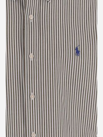 Polo Ralph Lauren Striped Stretch Cotton Shirt - Brown
