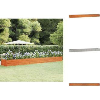 vidaXL Vidaxl - Lit sur&eacute;lev&eacute; de jardin rouill&eacute; 600x80x45 cm acier corten - Jardiniere Acier Corten - Pot De Fleurs Ext&eacute;rieur - Bac Plante - Planter M&eacute;tal