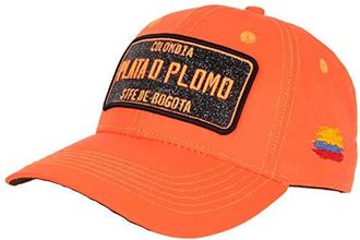 Nyls Cr&eacute;ation Casquette Plata o Plomo Orange Fluo et Strass Noir Colombia Baseball - Mixte