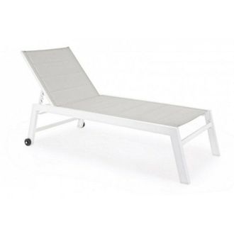 BIZZOTTO Bizzotto - Bain de soleil 65x200x102 cm en aluminium blanc - louna