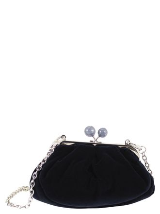Max Mara Weekend Maxmara Wkagiochi - Pochette en velours avec bandouli&egrave;re en cha&icirc;ne