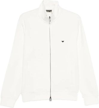 Emporio Armani Homme, Sweatshirts et sweats &agrave; capuche, Blanc, Taille: M Logo cotton sweatshirt