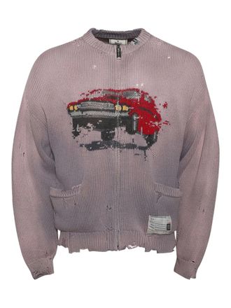 Miharayasuhiro cardigan Car à effet usé - Rose