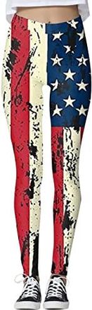 Generic Legging de sport 2026 pour femme, jour de lind&eacute;pendance, pantalon de yoga, course &agrave; pied, pilates, noir fonc&eacute;, S