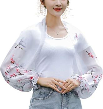 Generic Gloryboom Châle de protection UV pour femmes, châle léger rafraîchissant à manches résistantes au soleil pour femmes, châle dété de protection des bra