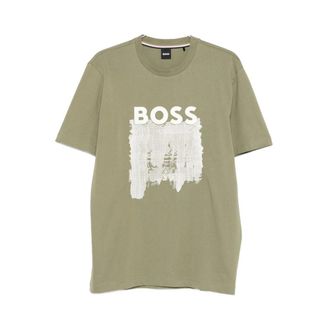 HUGO BOSS Homme, Tops, Vert, Taille: L T-shirt élégant avec design unique