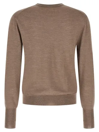Maryya Merino, Silk & Cashmere Knit Sweater - Taupe