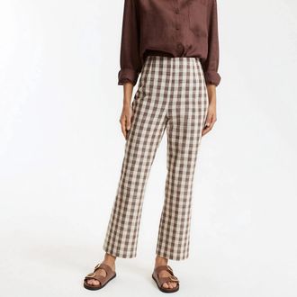 La Redoute Collections Pantalon Bootcut 7/8 &Egrave;me Imprim&eacute; Vichy