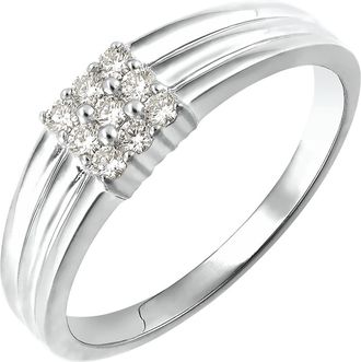 Edenly Ring Dämmerschein -Diamanten-Pavé - 18 Karat Weißgold und Diamanten