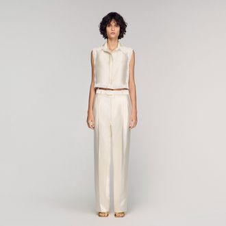 Sandro Pantalon satin&eacute;