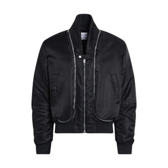Alexander McQueen Bomberjacke mit doppeltem Rei&szlig;verschlussdetail - - Jackets - Herren - Schwarzk - M