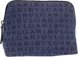 Bulgari Pre-owned Toile trousses-de-toilette - Femme - Pre-owned - Bleu - Taille: ONE Size