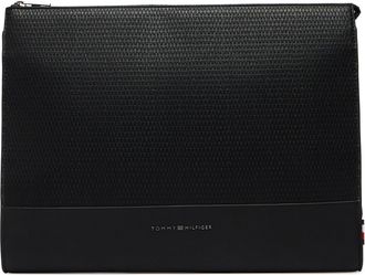 Tommy Hilfiger Notebook-Etui Tommy Hilfiger Metal Logo Woven Laptop Sleeve AM0AM14303 Schwarz