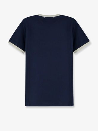 Golden Goose Mens T-Shirt Crew Neck Blue Cotton T-Shirts And Polos