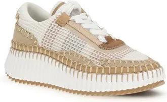 Chlo&eacute; Womens Beige Nylon Athletic Sneakers