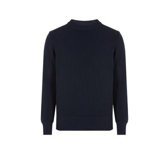 Au Printemps Paris Baumwollpullover - Blau