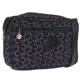 Celine Pre-owned C Macadam Canvas Shoulder Bag - Femme - Pre-owned - Bleu - Taille: ONE Size