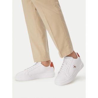 Calvin Klein Sneakers Calvin Klein Chunky Cupsole Laceup Lth YM0YM01344 Wei&szlig;