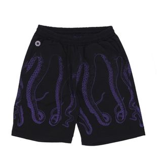Octopus Schwarze/Lila Jogger Shorts Leichter Stoff - - Shorts - Herren - Schwarzk - L