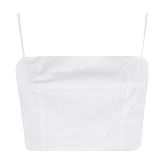 Staud Wei&szlig;es Top mit Eckigem Ausschnitt und Spaghettitr&auml;gern - - Tops - Damen - Wei&szlig; - L