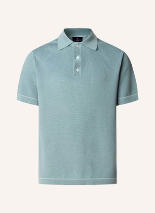 Hackett Poloshirt Textured Knit Polo blau