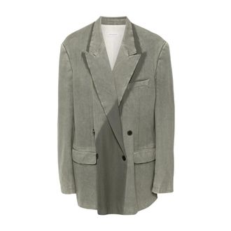 Dries Van Noten Homme, Vestes, Gris, Taille: M Blazer Crois&eacute;