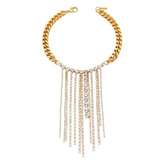 Perrine Taverniti Vergoldete Halskette mit Kristallkaskaden - - Accessories - Damen - Gelb - ONE SIZE