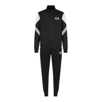 Emporio Armani Surv&ecirc;tement Complet Homme en Ac&eacute;tate avec Logo Avant - Homme - Sport - Noir - Taille: 3XL