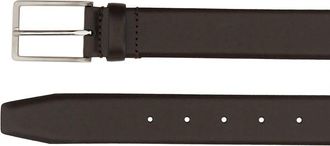 HUGO BOSS Polished Buckle Leather Belt - Brown