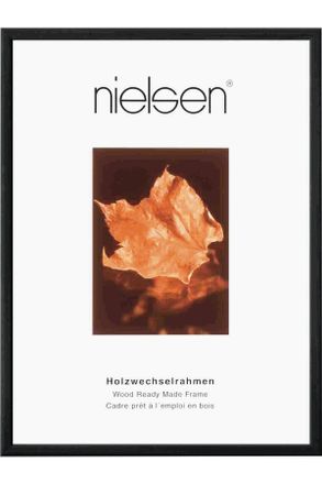 Nielsen Design Bilderrahmen Zoom, Schwarz, Holz, massiv, rechteckig, 24x30 cm, Bilder und Zubeh&ouml;r, Bilderrahmen, Bilderrahmen Holz