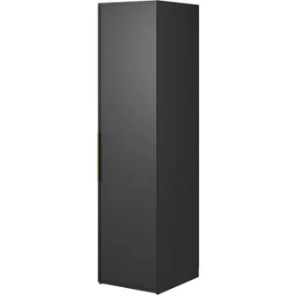 Selsey Frame - Kleiderschrank 1-t&uuml;rig mit Kleiderstange, 50 cm, schwarz - Selsey