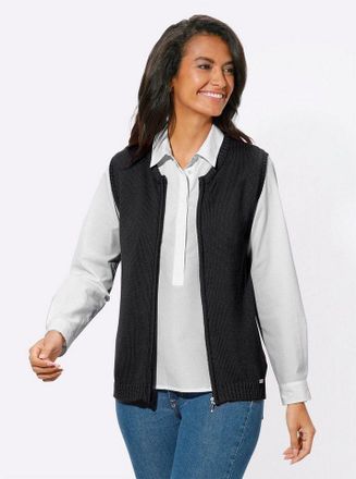 Witt Strickjacke Strickweste &Auml;rmellos Jersey