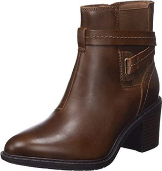 Clarks Femme Scene Star Bottes Tendance, Marron foncé Lea, 37 EU
