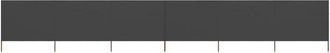 vidaXL Paravent 6 panneaux Tissu 800 x 120 cm Anthracite