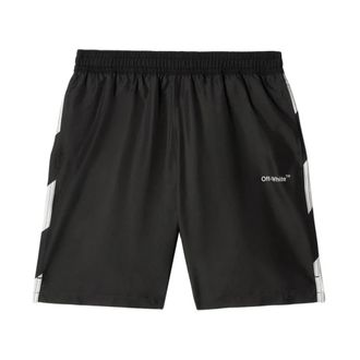 Off-white Diagonale Logo Badeshorts - - Swimwear - Herren - Schwarzk - S