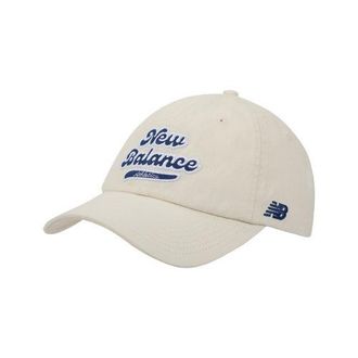 New Balance Unisexe 6 Panel Femme Athletics Legacy Hat en Blanc, Coton, Taille OSZ