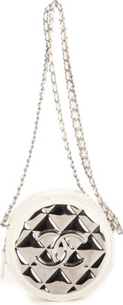 Chanel Crossbody Bags - Mirror Round Chain Crossbody Mini - Gr. unisize - in Weiß - für Damen
