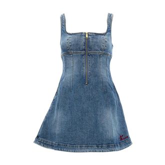 Self Portrait Femme, Robes, Bleu, Taille: 34 FR Mini Robe en Jean