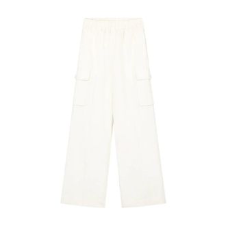 Olaf Hussein Cargo Leinenhose - - Trousers - Damen - Wei&szlig; - L