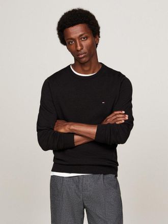 Tommy Hilfiger Rundhalspullover ESSENTIAL COTTON Crewneck Regular Fit Premium Mode