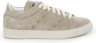 Kiton Homme, Chaussures, Beige, Taille: 41 1/2 EU Suede Leather Baskets