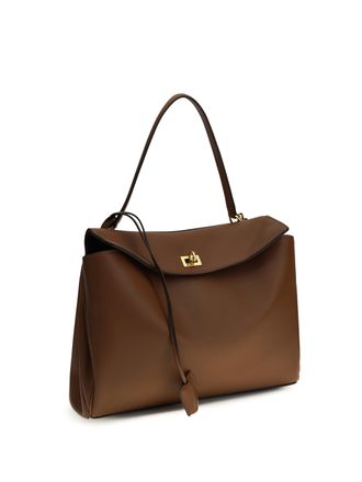 Balenciaga Womens Rodeo Top Handle New Tan Calf Leather Bos Taurus Shoulder Bags