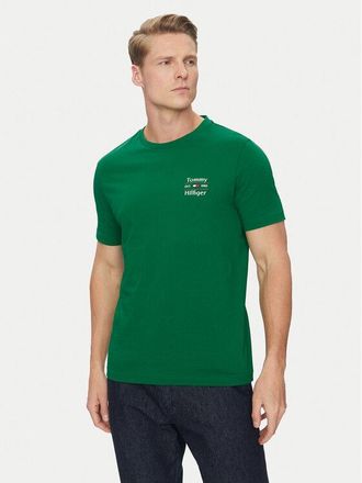 Tommy Hilfiger T-Shirt Stack MW0MW38622 Gr&uuml;n Regular Fit