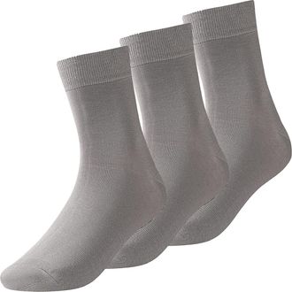 AlltheMen Herren Socken 3/5 Paar Baumwolle Herrensocken Atmungsaktive Arbeitssocken Business Freizeitsocken Sportlich Hellgrau (3 Paar)