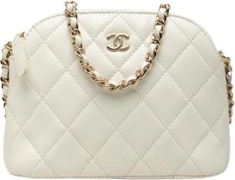 Chanel Sac bandouli&egrave;re matelass&eacute; en cuir caviar Pre-owned - Femme - Pre-owned - Blanc - Taille: ONE Size