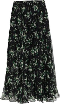 Dolce & Gabbana Femme, Jupes, Noir, Taille: 36 FR Jupe en mousseline avec imprim&eacute; de roses et petites fleurs