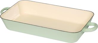 Riess 0047-006, Bratpfanne 37/22, CLASSIC - BUNT/PASTELL, Farbe Nilgrün, Maße 37 x 22 cm, Höhe 6.2 cm, Emaille, Induktion